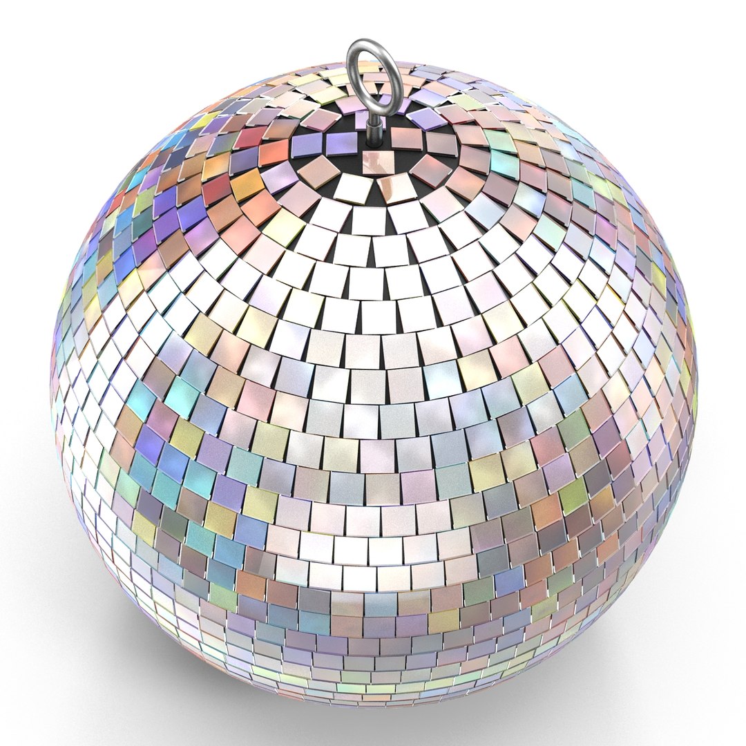 3d Disco Ball Rainbow Model