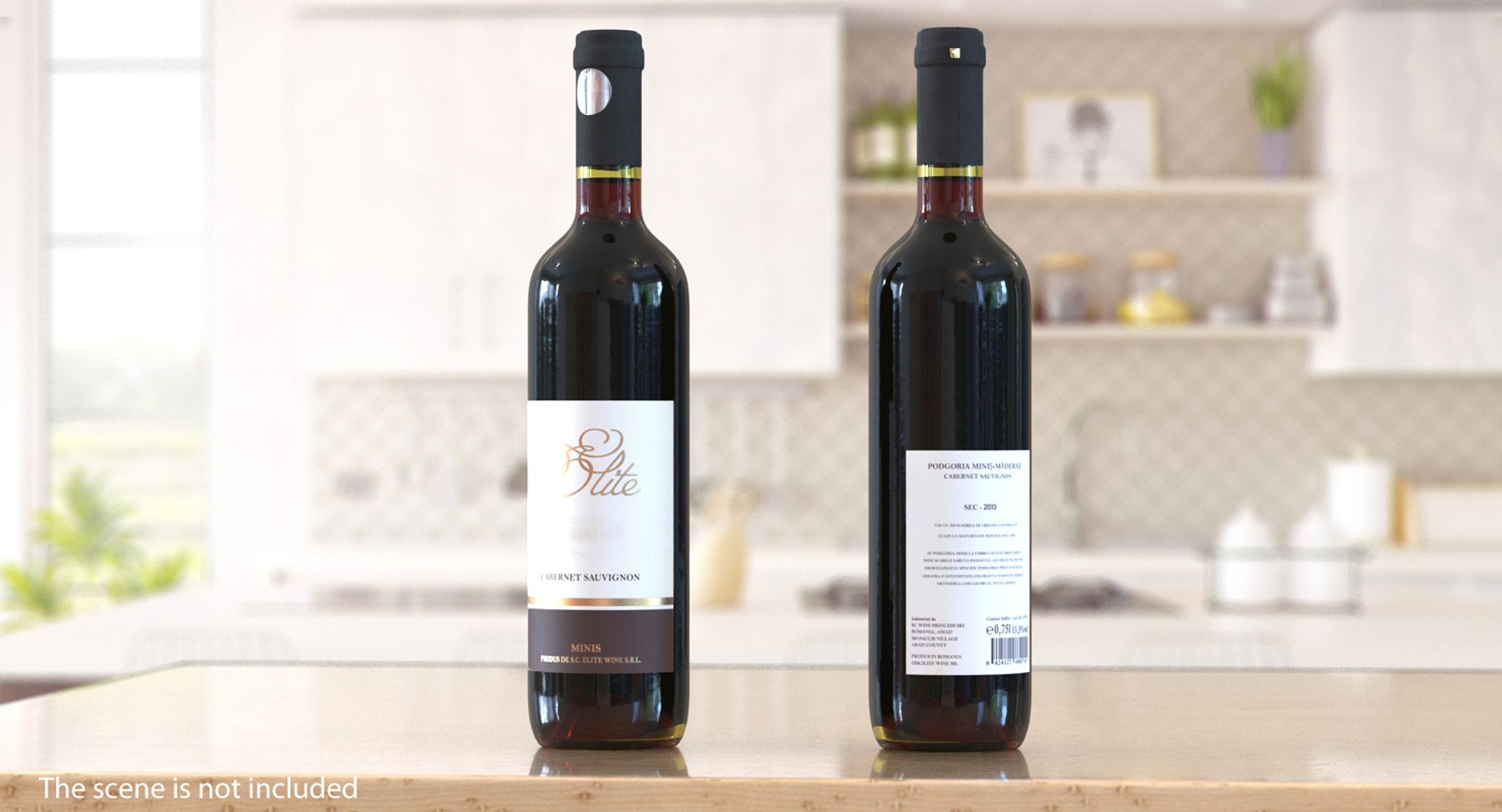 Ham Leg With Red Wine Collection 3D Model - TurboSquid 2430321