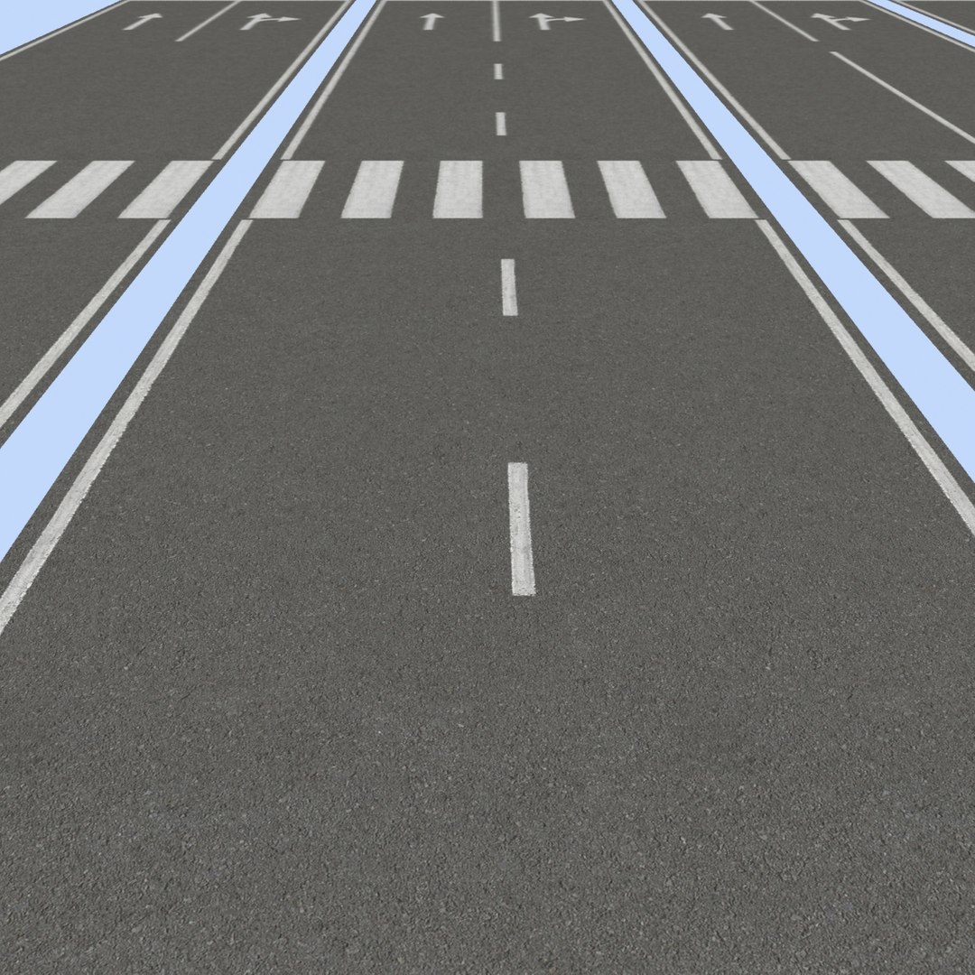 Road Mht-02 2 Lane 3d Model