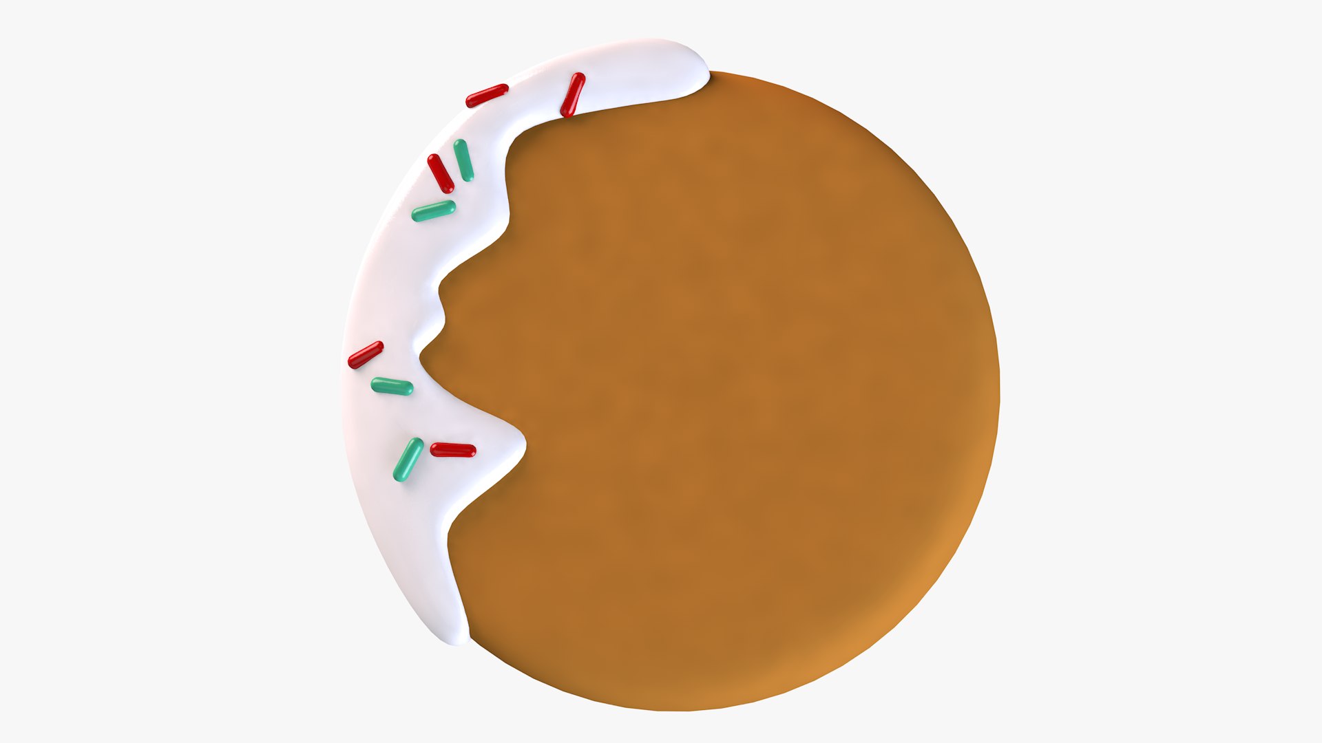 3D Realistic Gingerbread Cookie with Icing and Sprinkles - TurboSquid ...