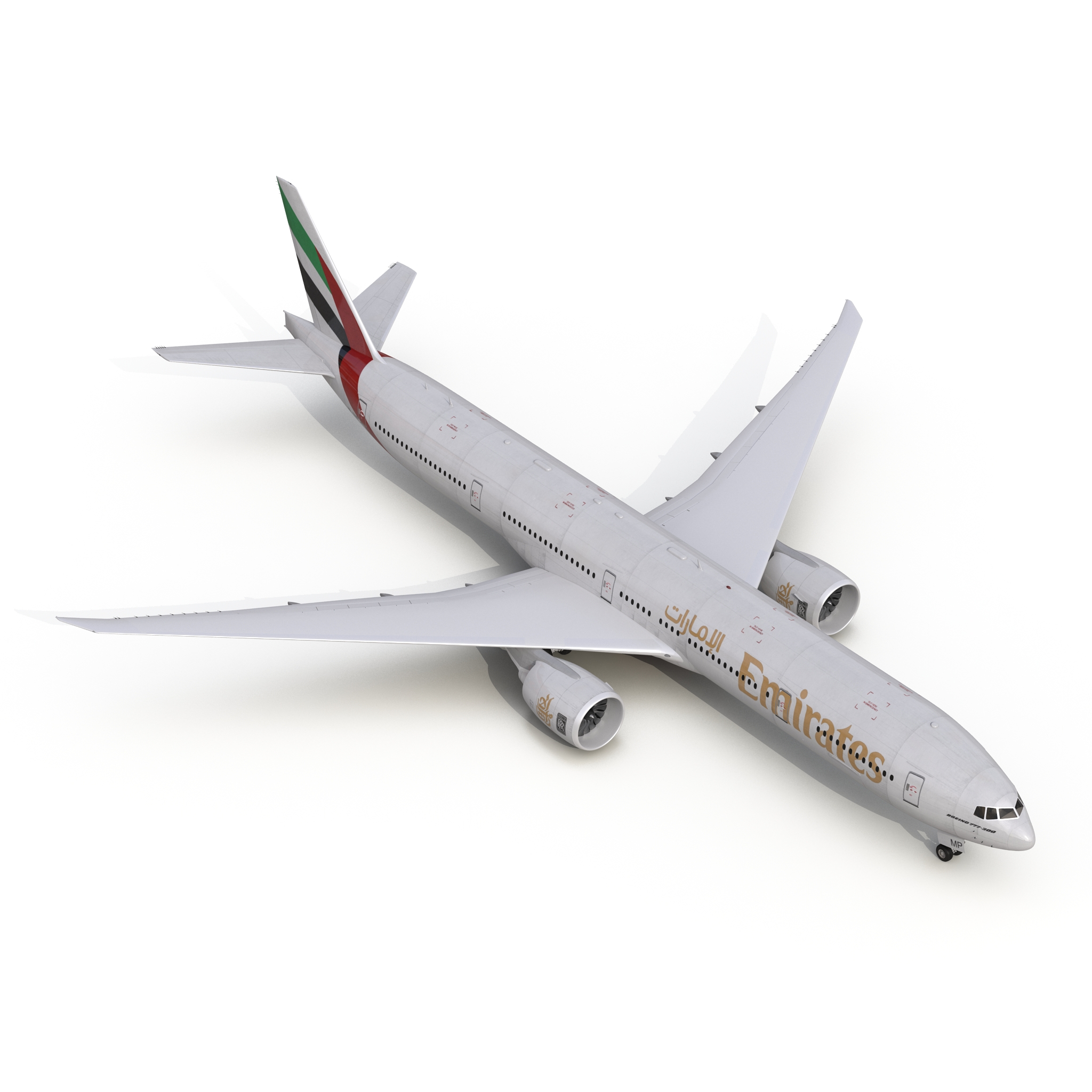 3d boeing 777-300 emirates airlines
