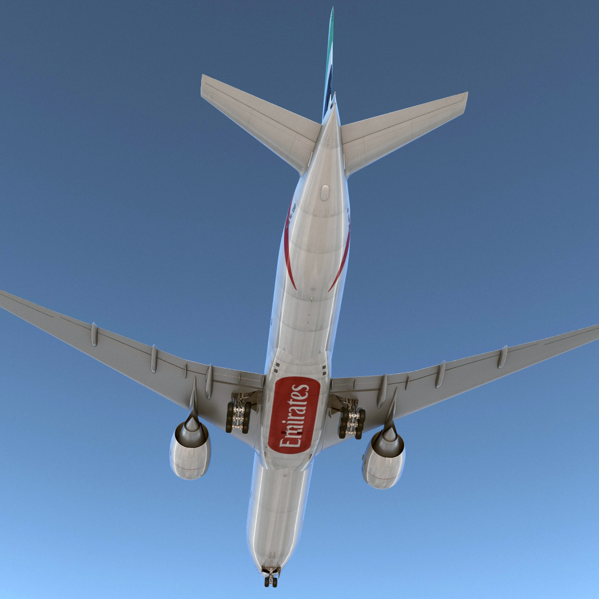 3d boeing 777-300 emirates airlines