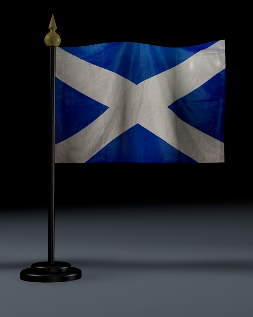 3d Model Mini Flags Scottish English