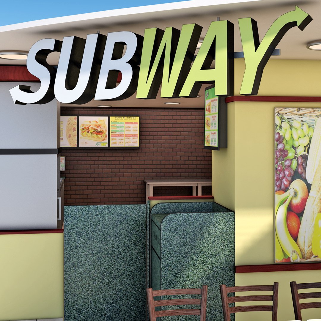 subway restaurant 3d model