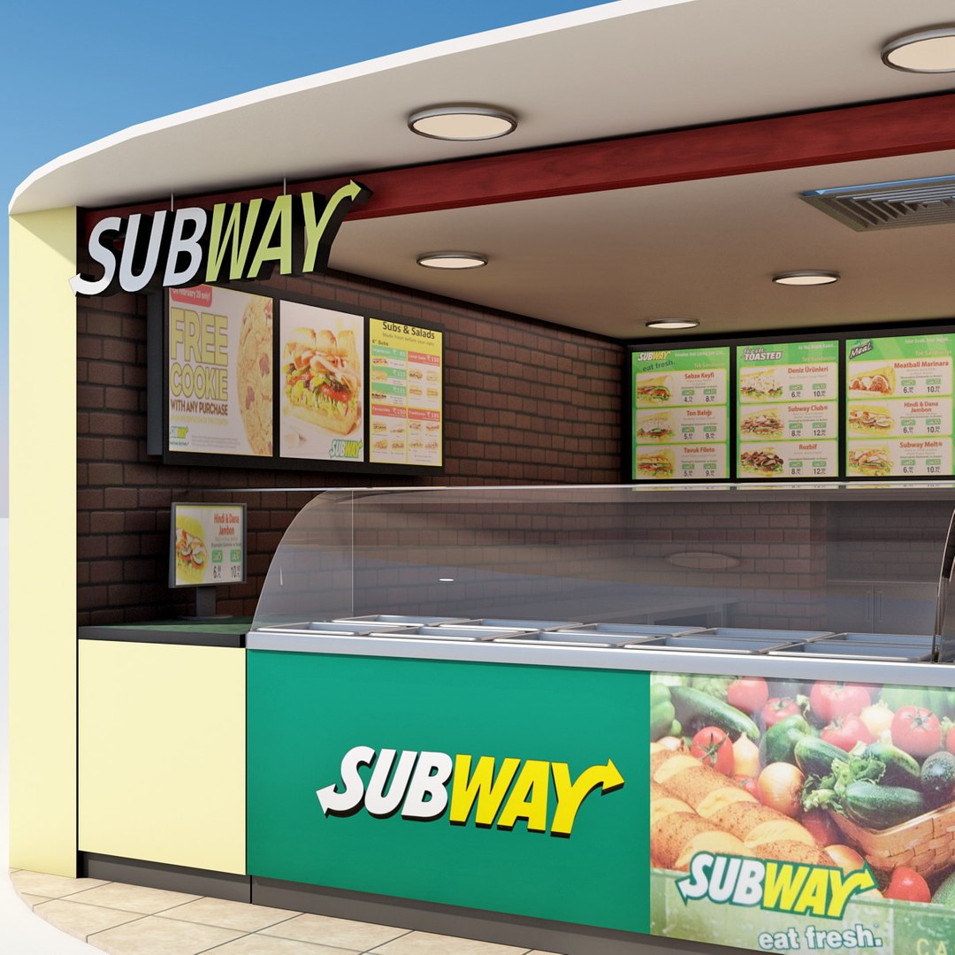 subway restaurant 3d model