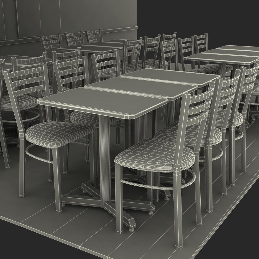subway restaurant 3d model