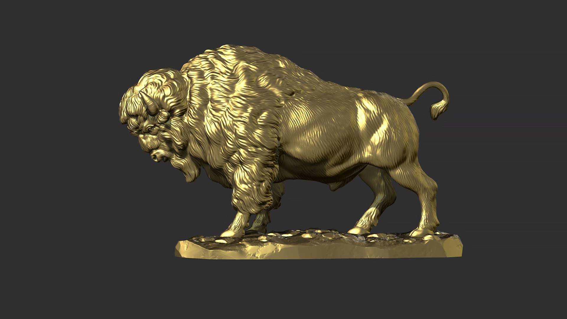 3D Bison Butting - TurboSquid 1993701