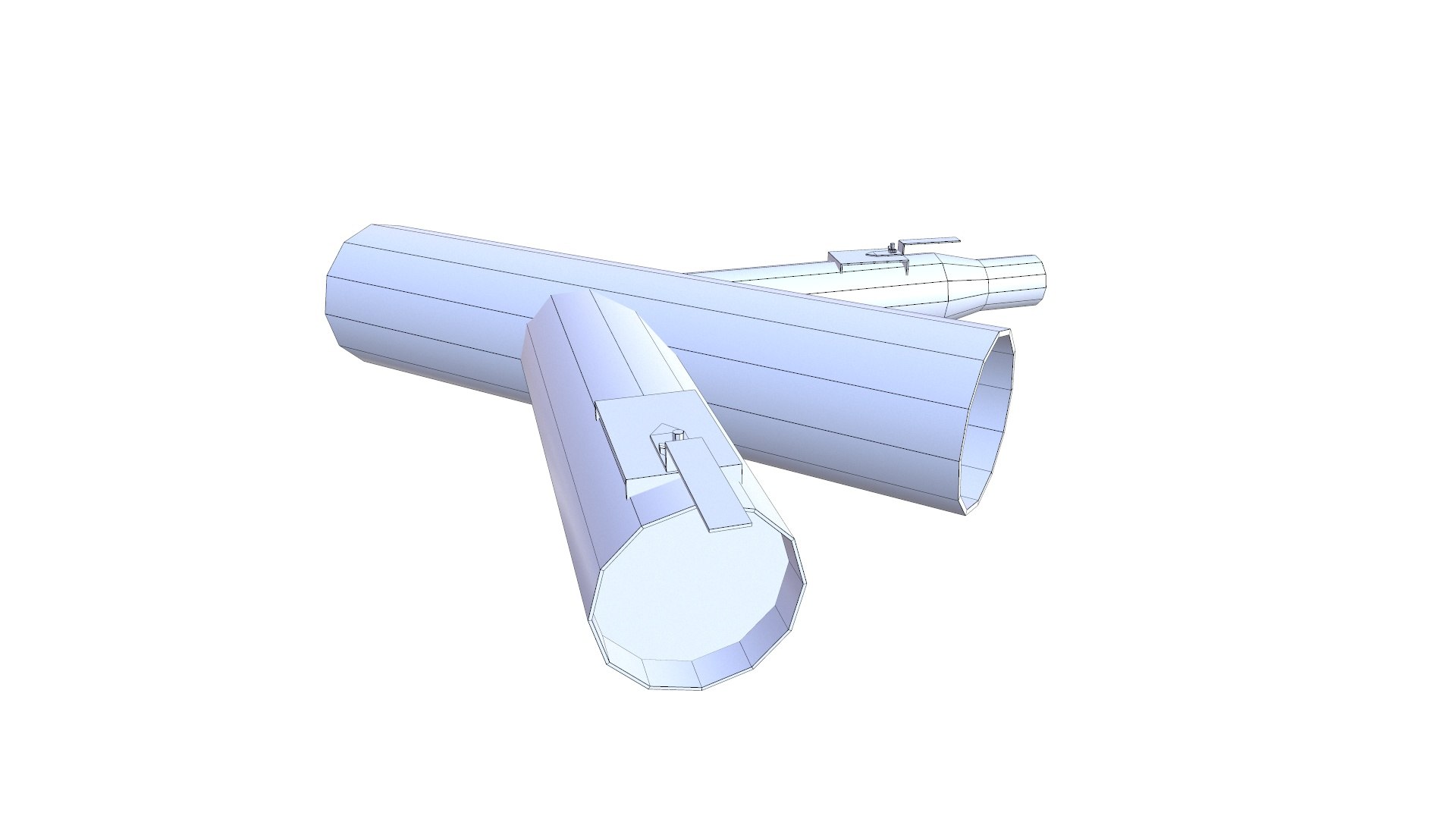 3D V Type Pipe Model - TurboSquid 2293458