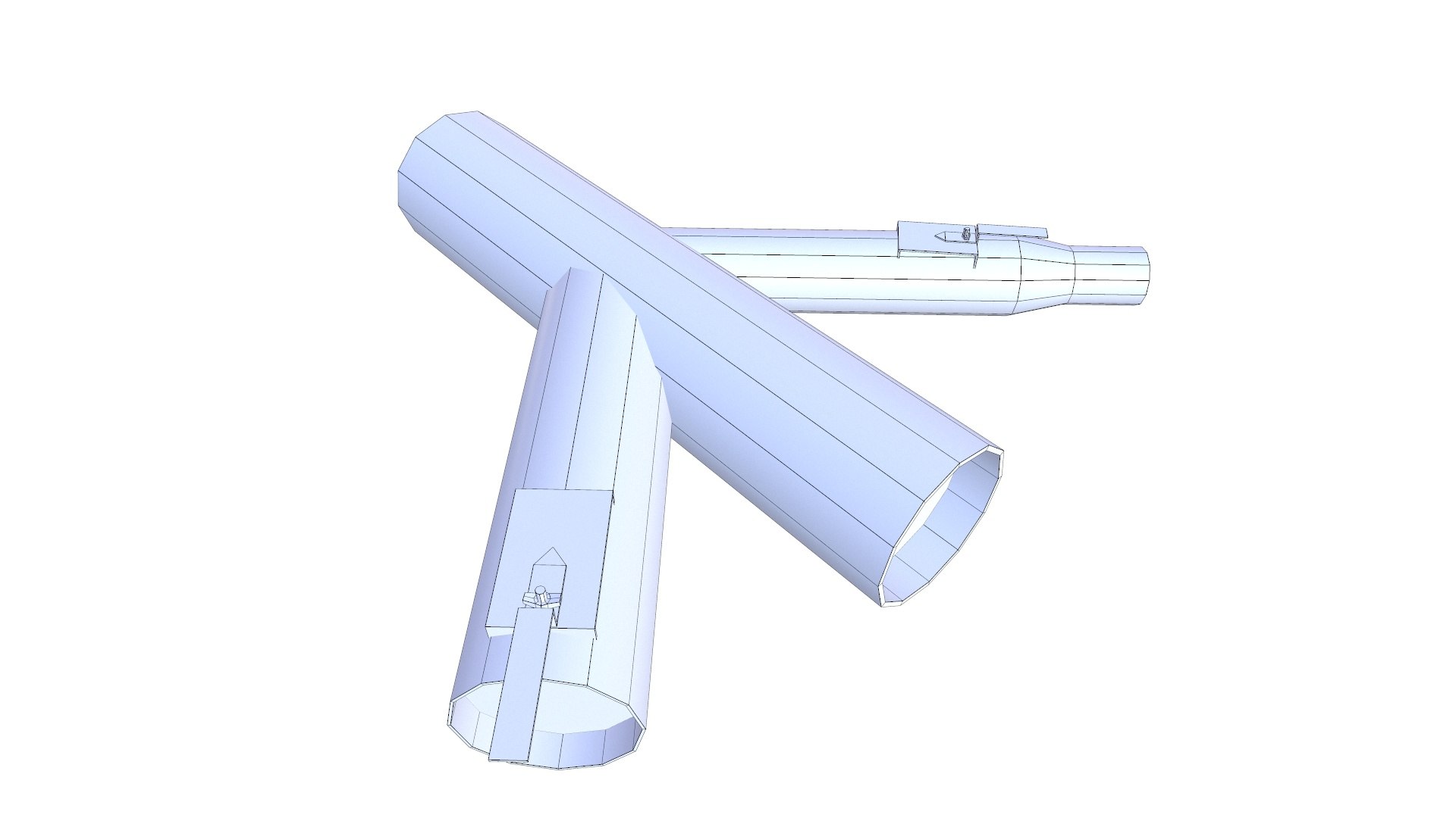 3D V Type Pipe Model - TurboSquid 2293458