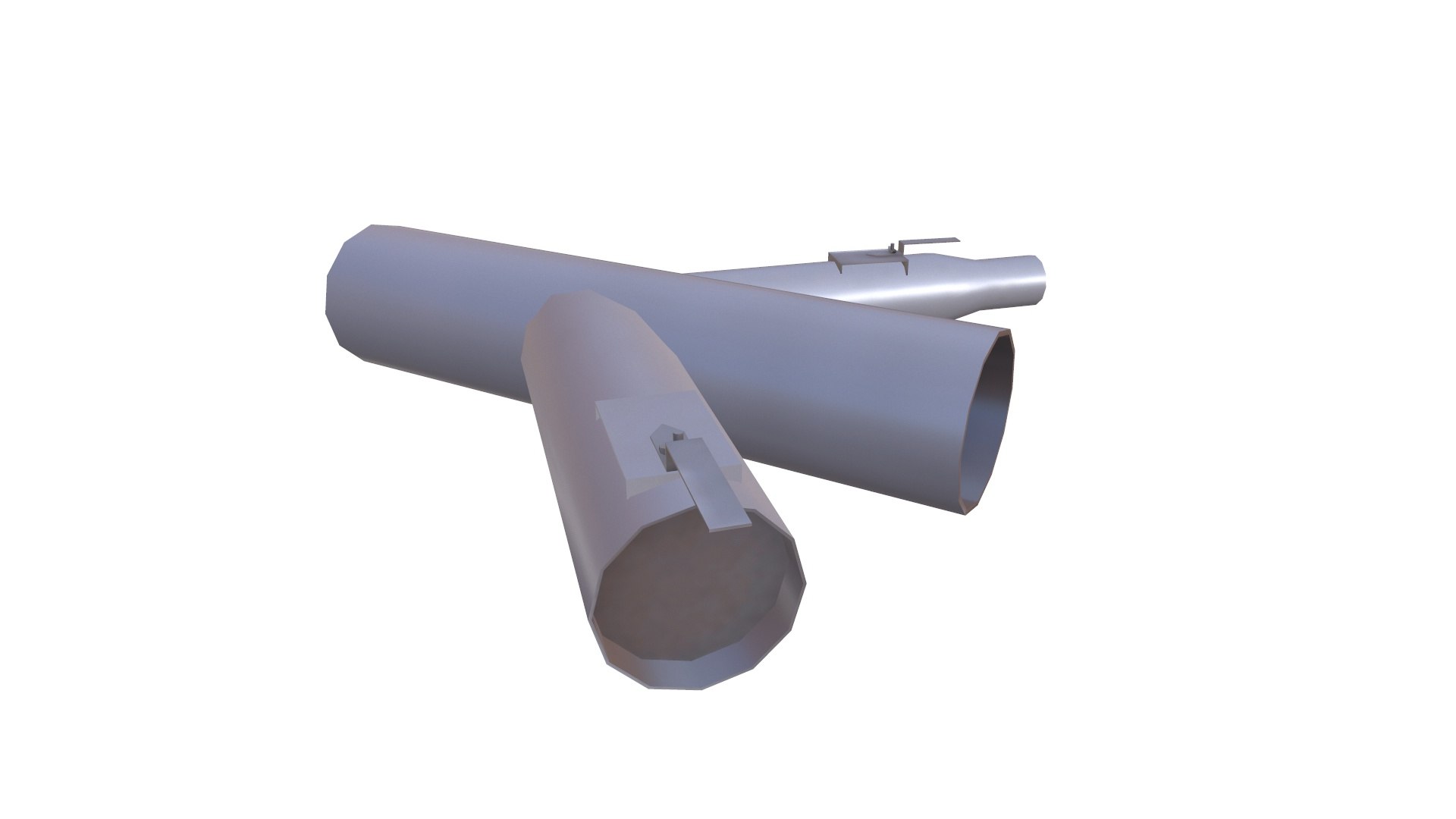 3D V Type Pipe Model - TurboSquid 2293458