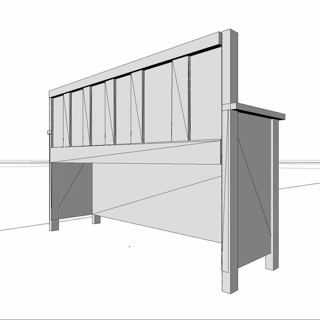 3d Medieval Bench Model