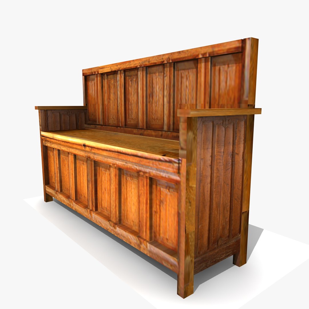 3d Medieval Bench Model