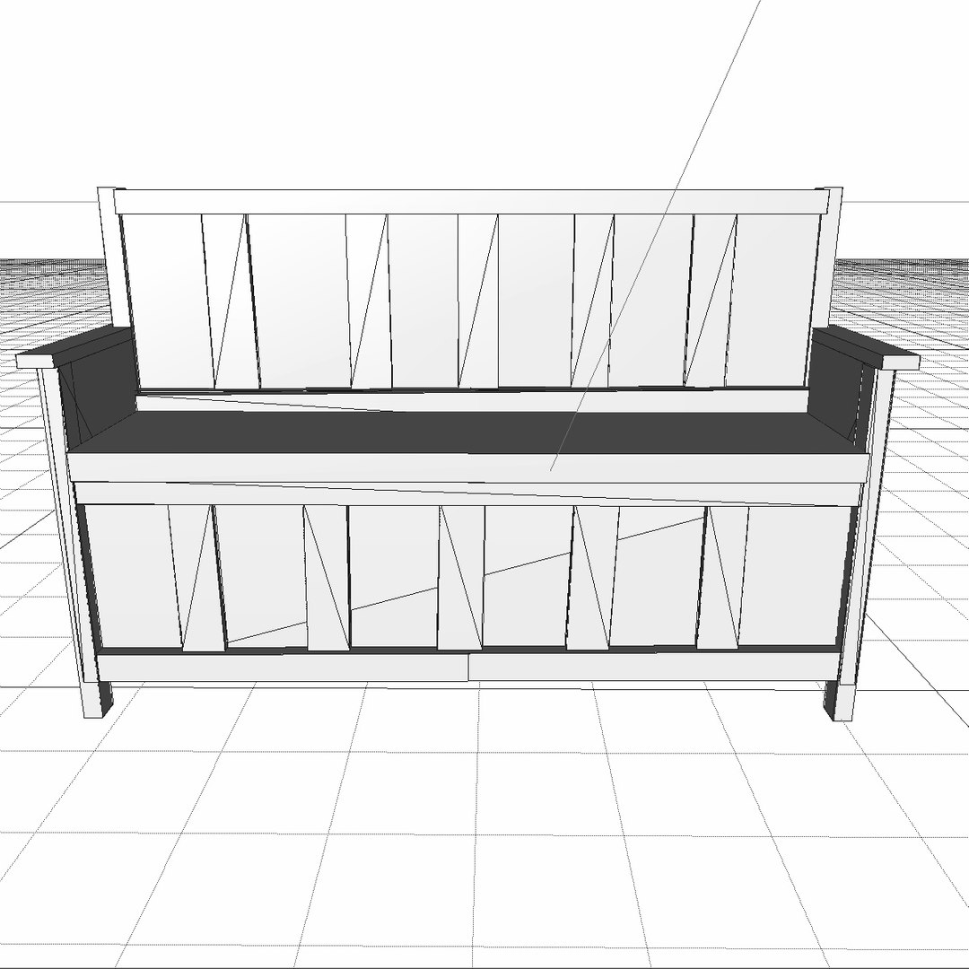 3d Medieval Bench Model