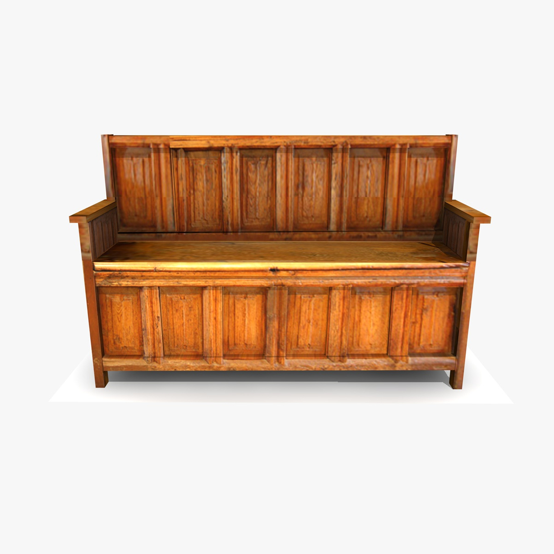 3d Medieval Bench Model