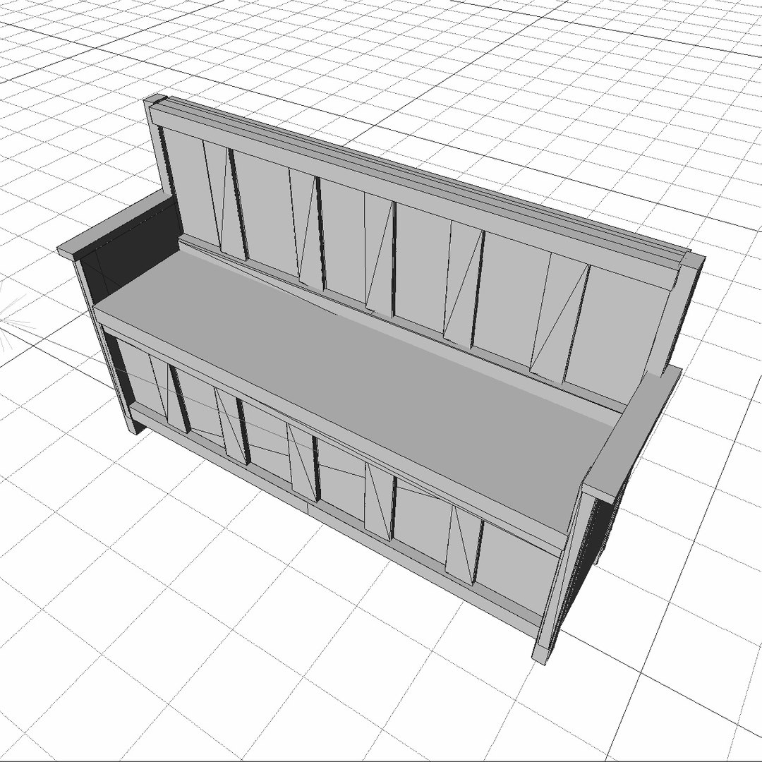 3d Medieval Bench Model