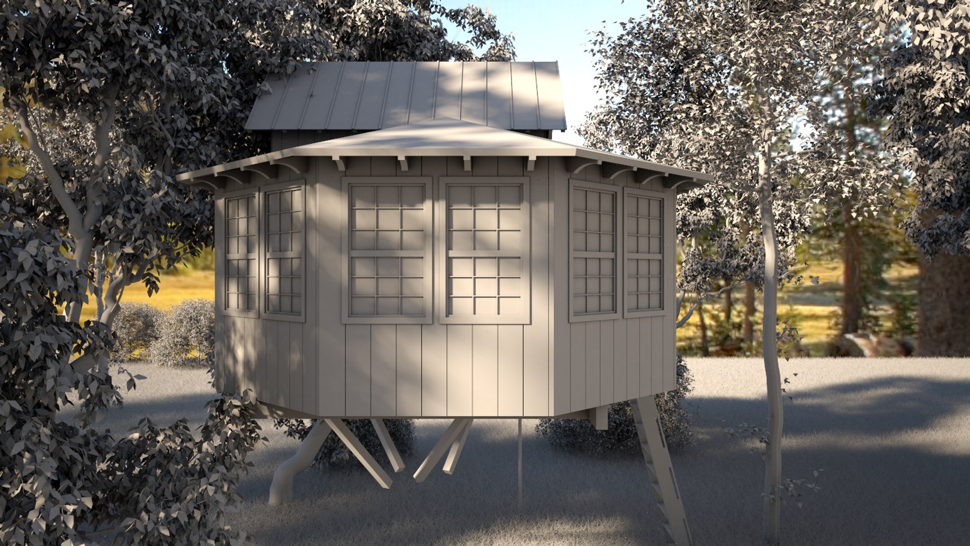 House Treehouse Tree 3D Model - TurboSquid 1482977