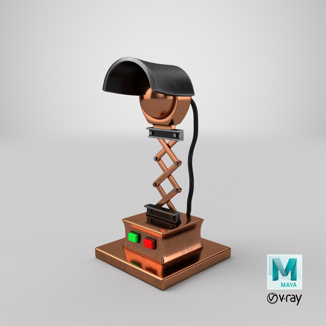 3D Lamp Old Antic Cartoon Style - TurboSquid 2101268