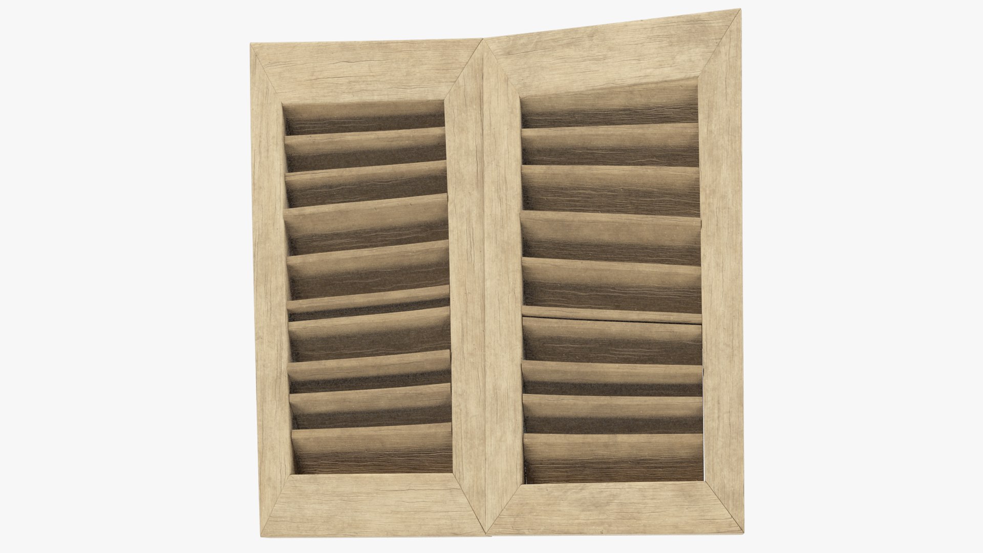 Stylized Shutters Window 3D Model - TurboSquid 1686059