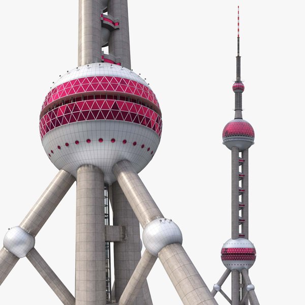 HighPoly of the ShangHai Oriental Pearl TV Tower3D模型 - TurboSquid 1956430