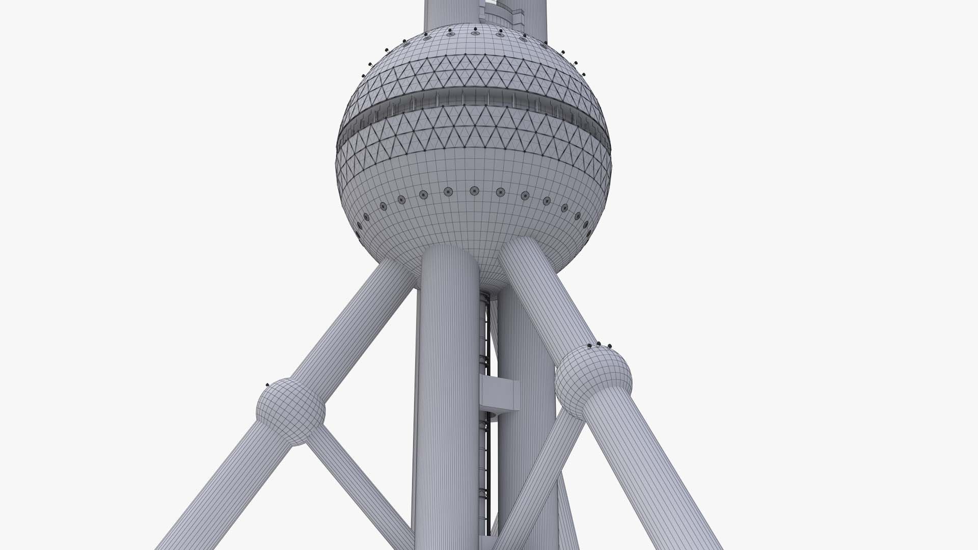 3D HighPoly Of The ShangHai Oriental Pearl TV Tower Model - TurboSquid ...