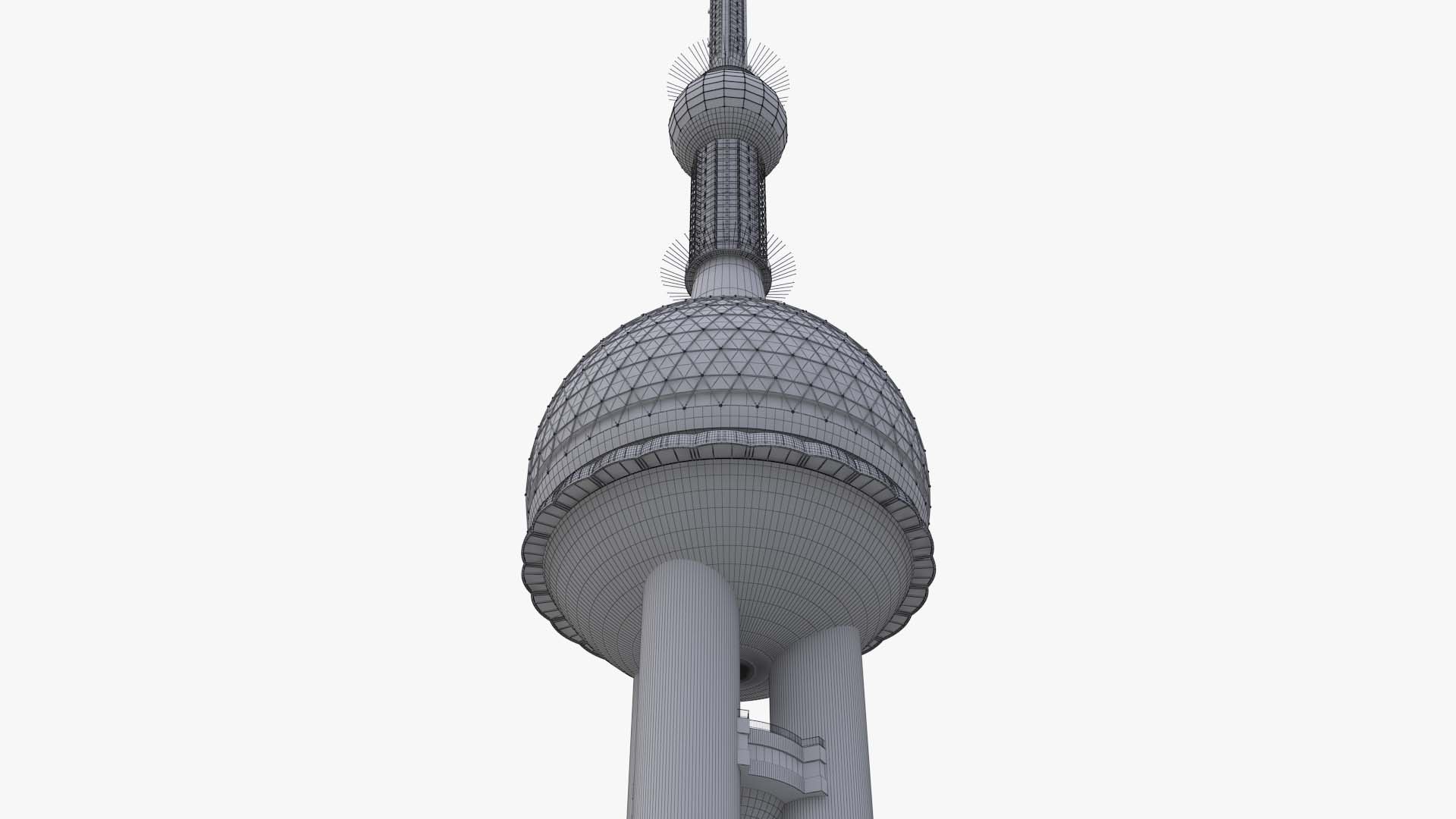 3D HighPoly Of The ShangHai Oriental Pearl TV Tower Model - TurboSquid ...