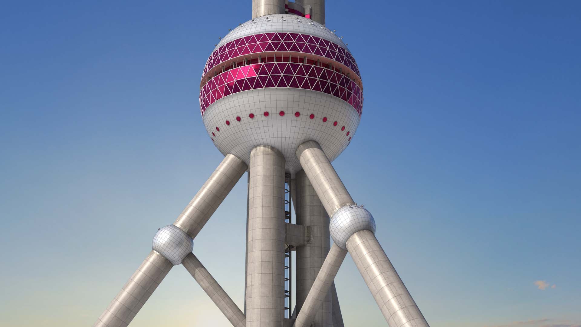 3D HighPoly Of The ShangHai Oriental Pearl TV Tower Model - TurboSquid ...