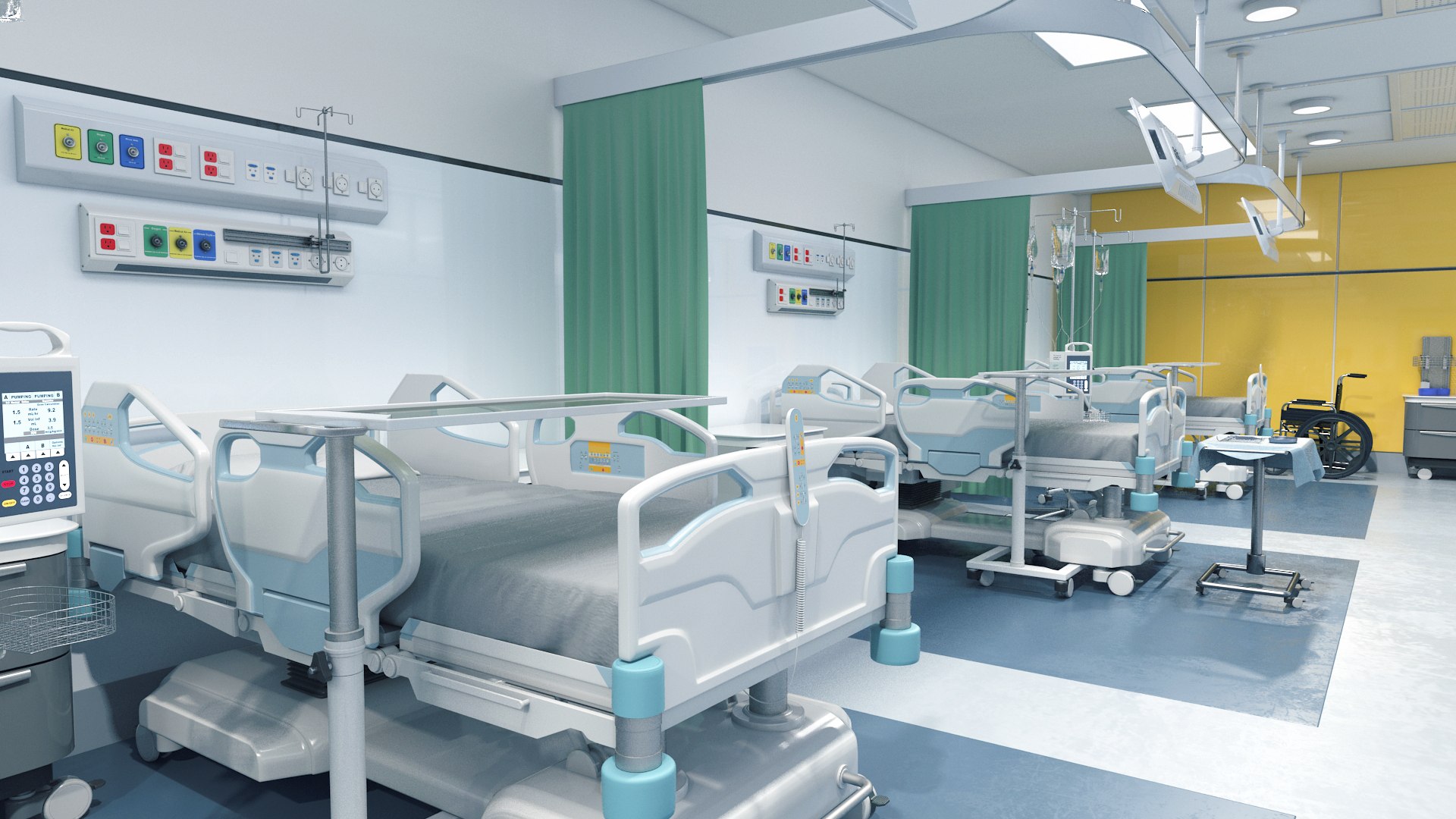 Hospital Ward 3D Model - TurboSquid 2131838