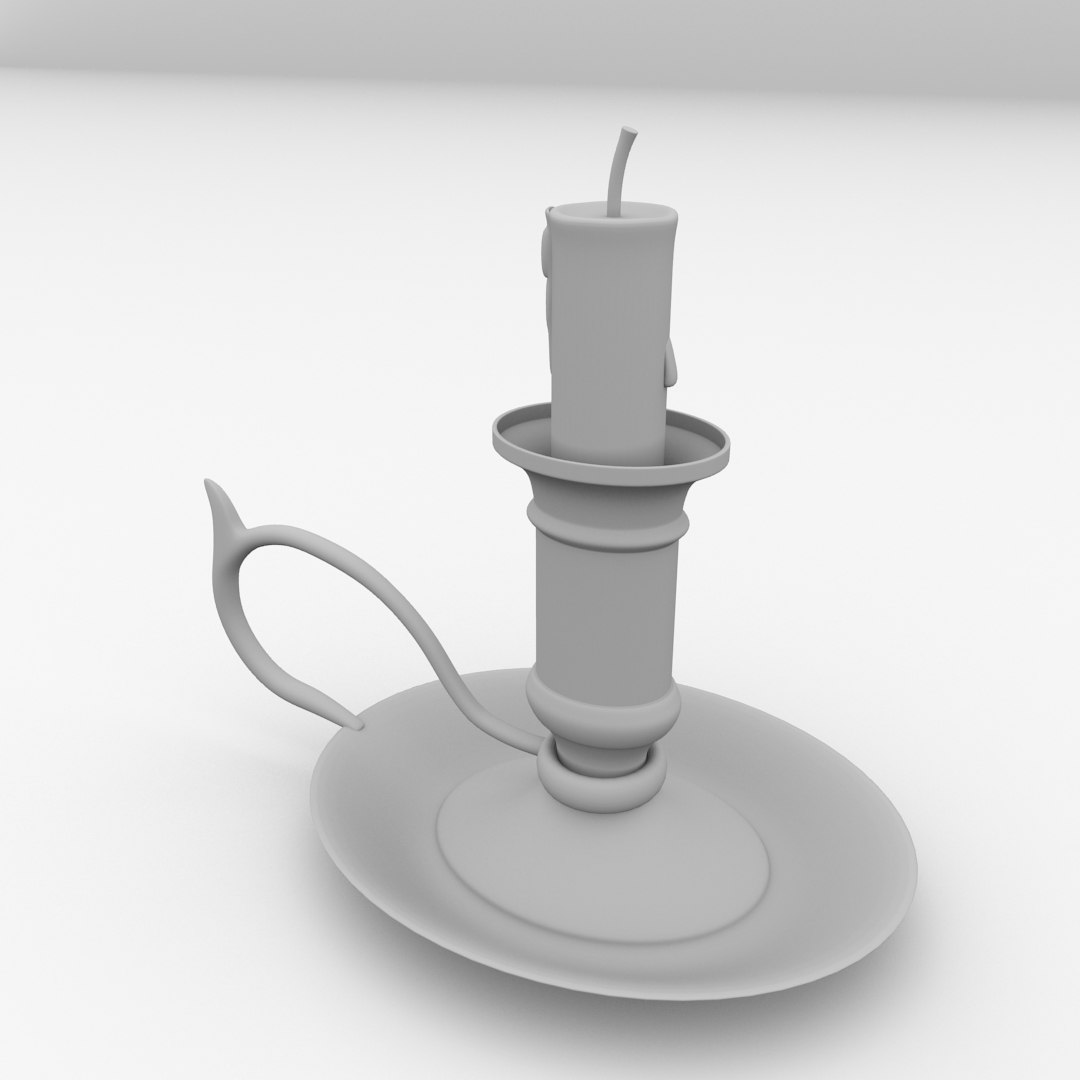 candlestick candle stick 3d 3ds