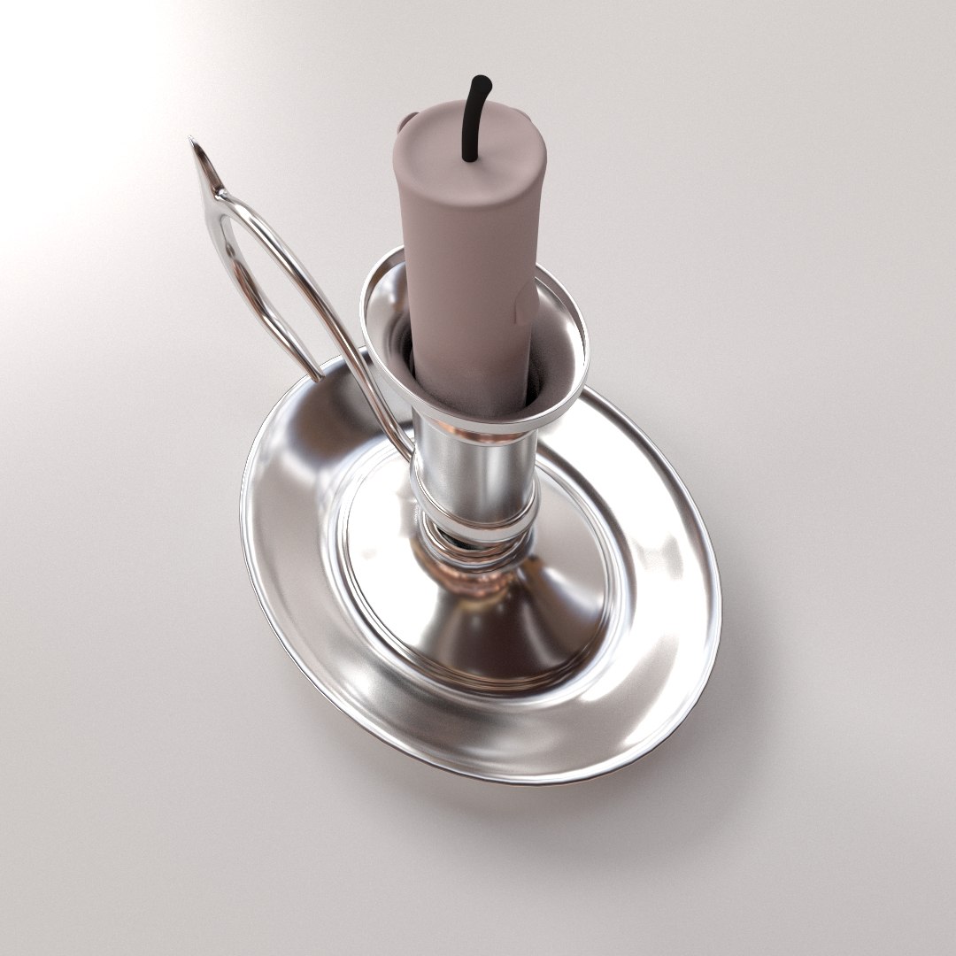 candlestick candle stick 3d 3ds