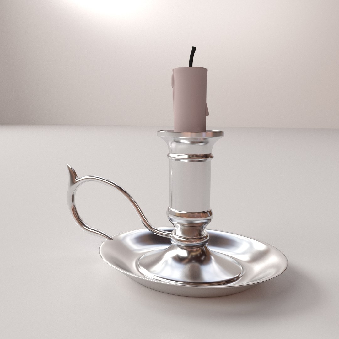candlestick candle stick 3d 3ds