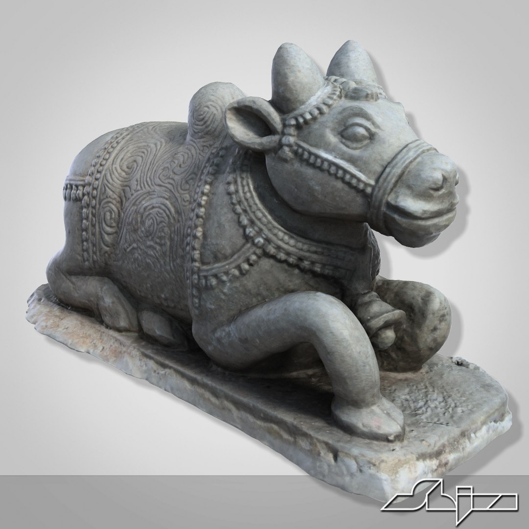 3ds Max Sculpture Indian Cow India