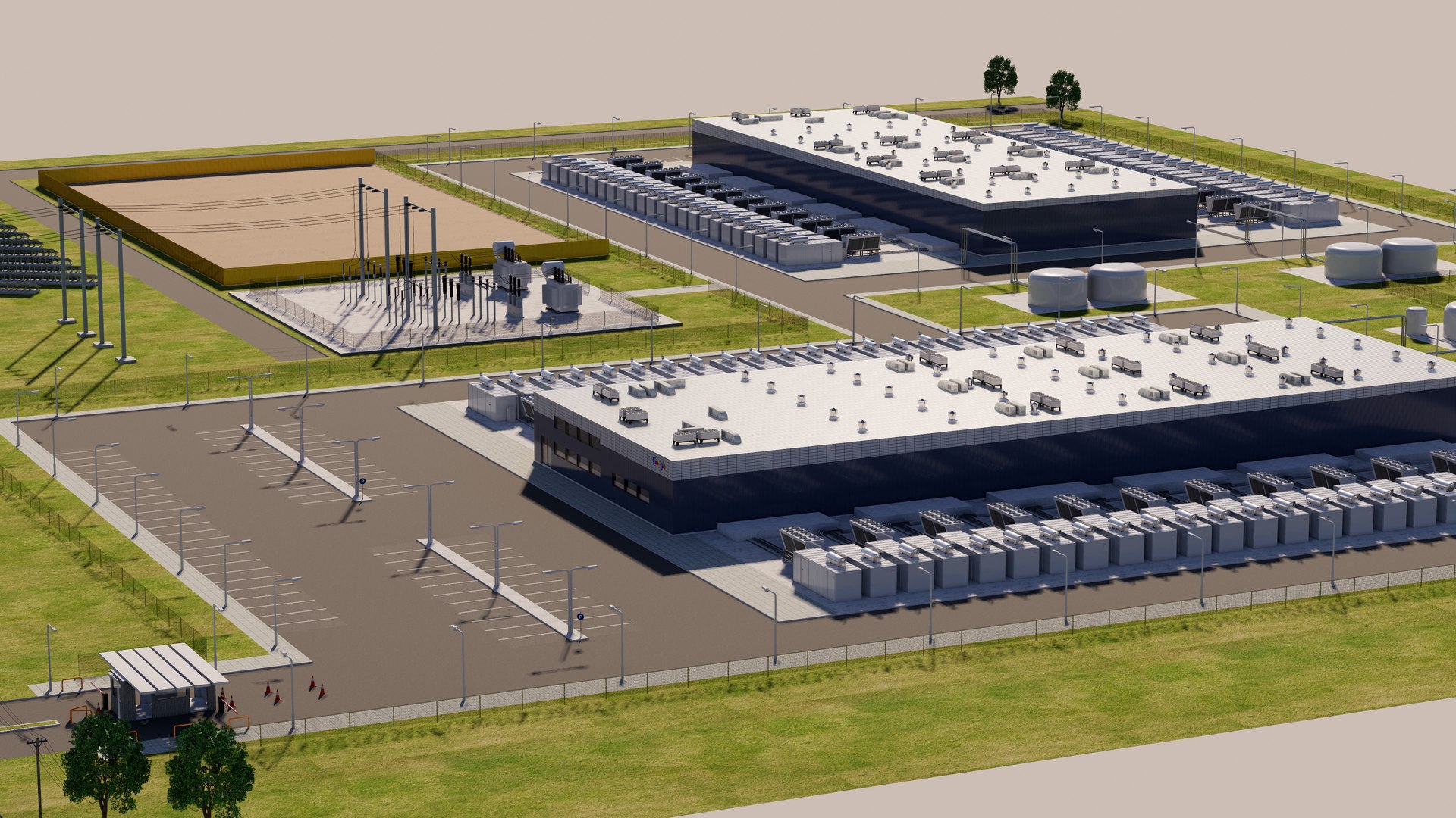 3D Google Data Center Area - TurboSquid 2294979