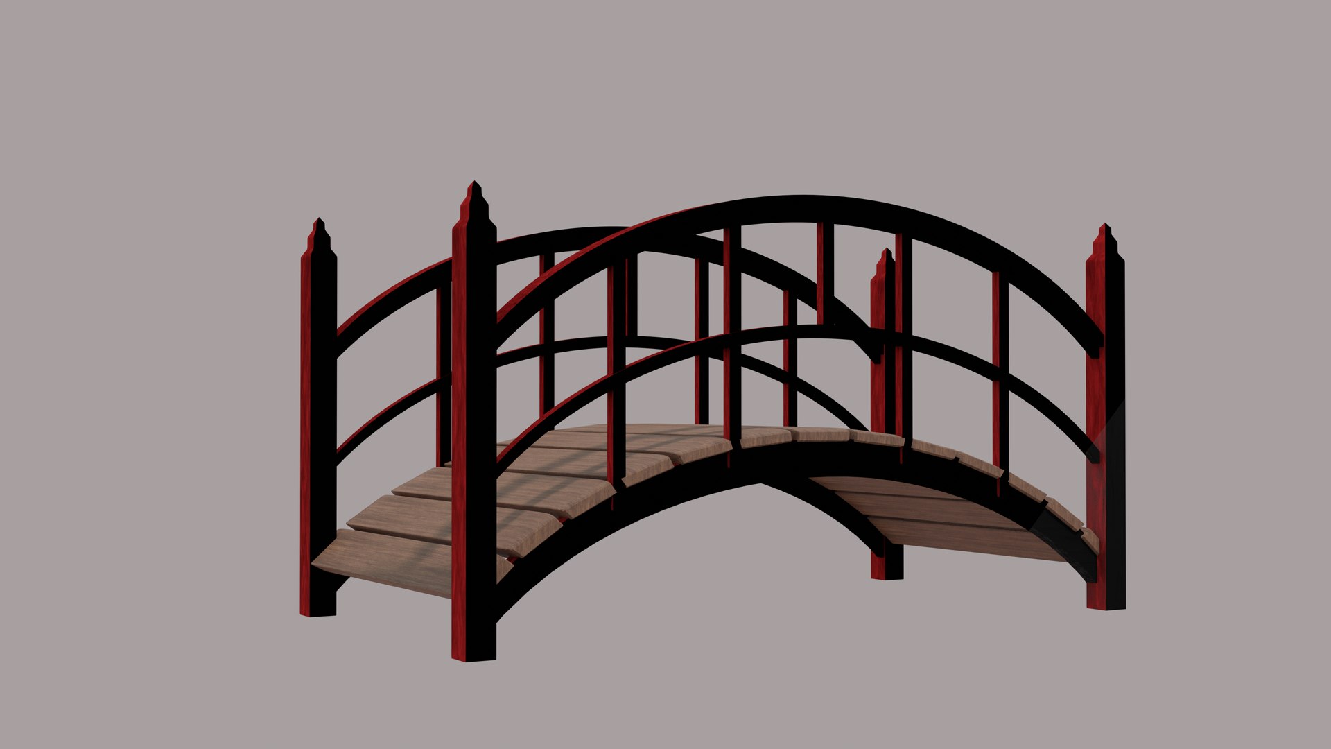 Free 3D Japanese Style Bridge - TurboSquid 1864726