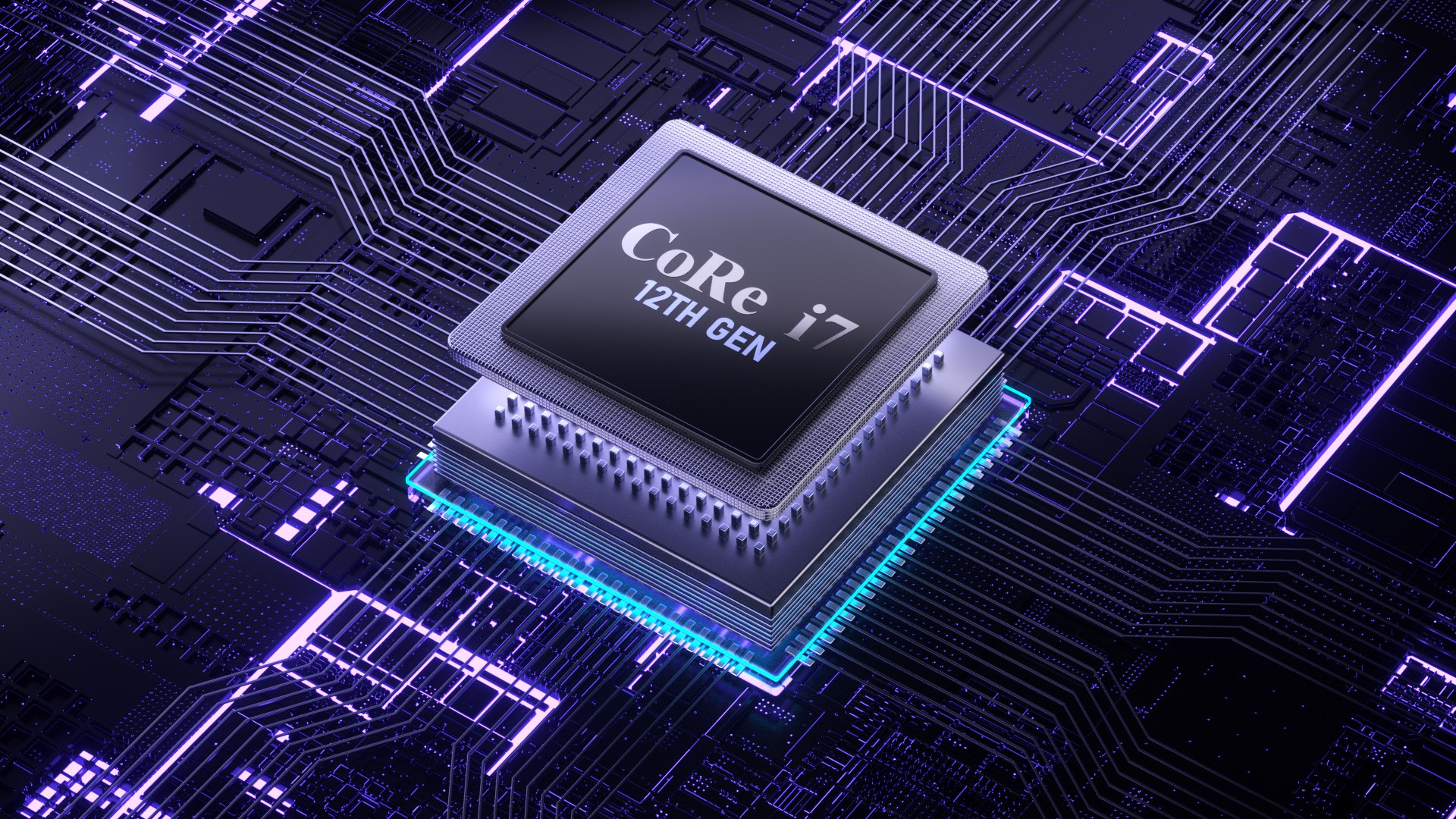 3D C4D Octane CPU chip core capacitance unreal Circuit board ...