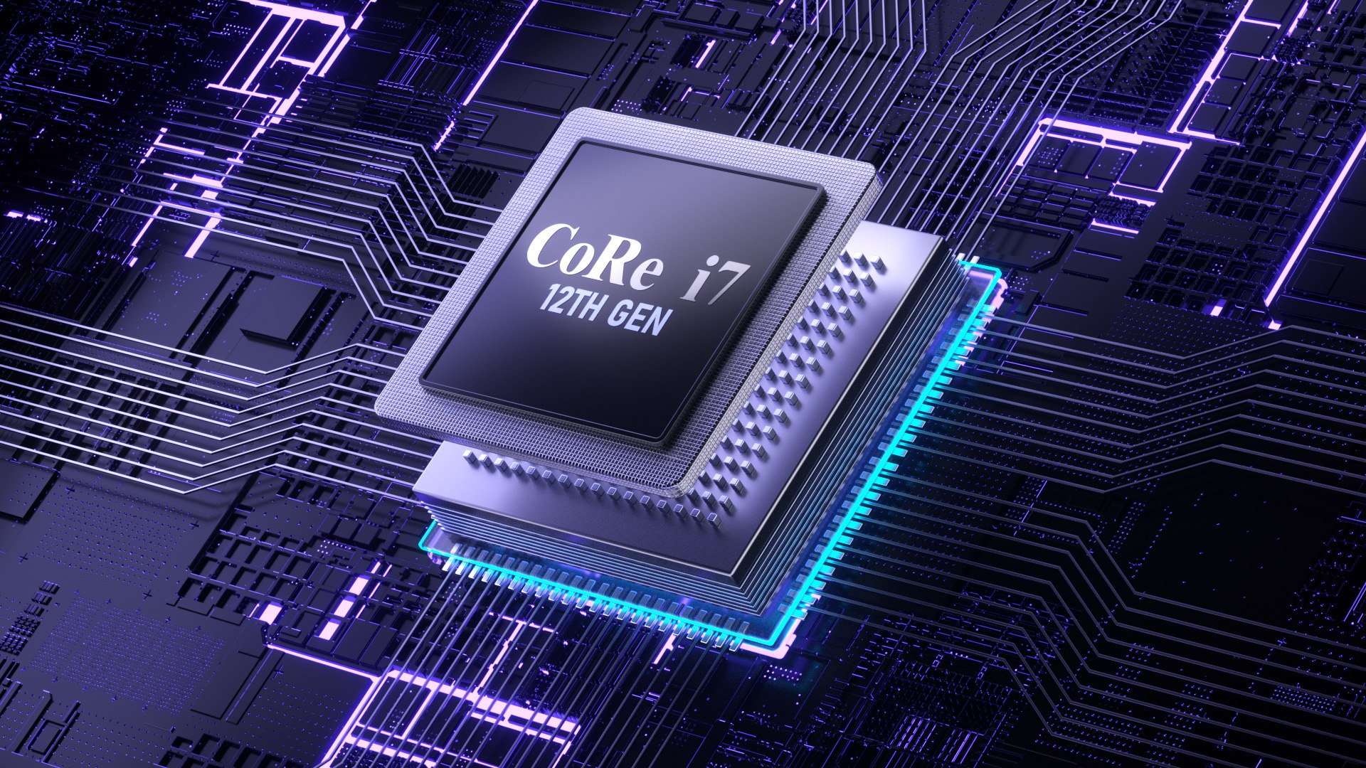 3D C4D Octane CPU chip core capacitance unreal Circuit board ...