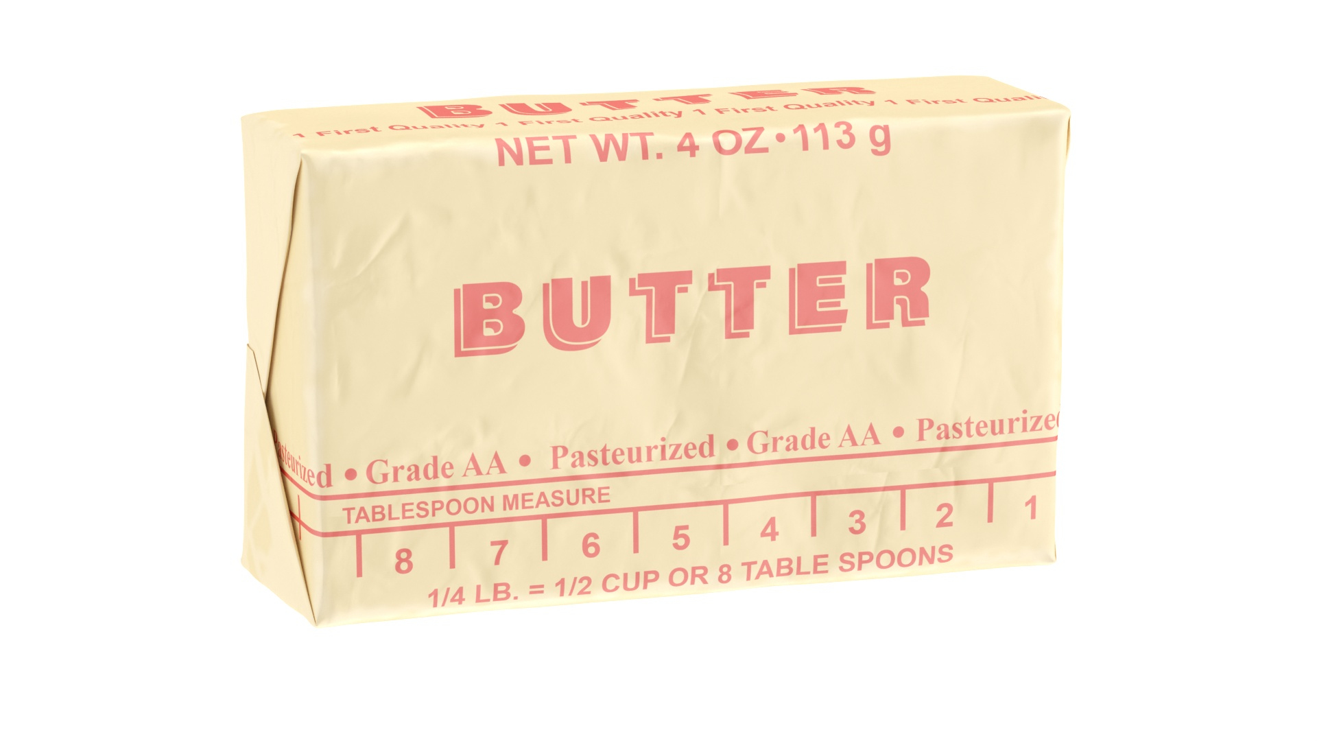 3D Stick Of Wrapped Butter - TurboSquid 1734289