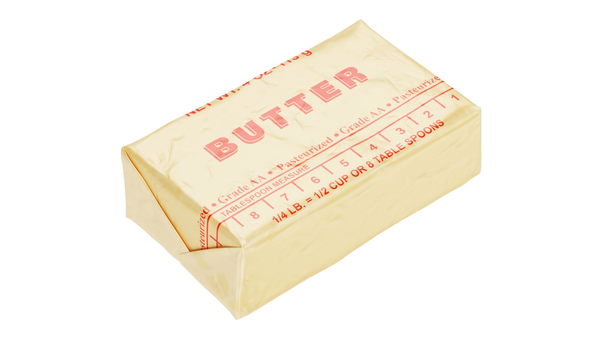 3D Stick Of Wrapped Butter - TurboSquid 1734289