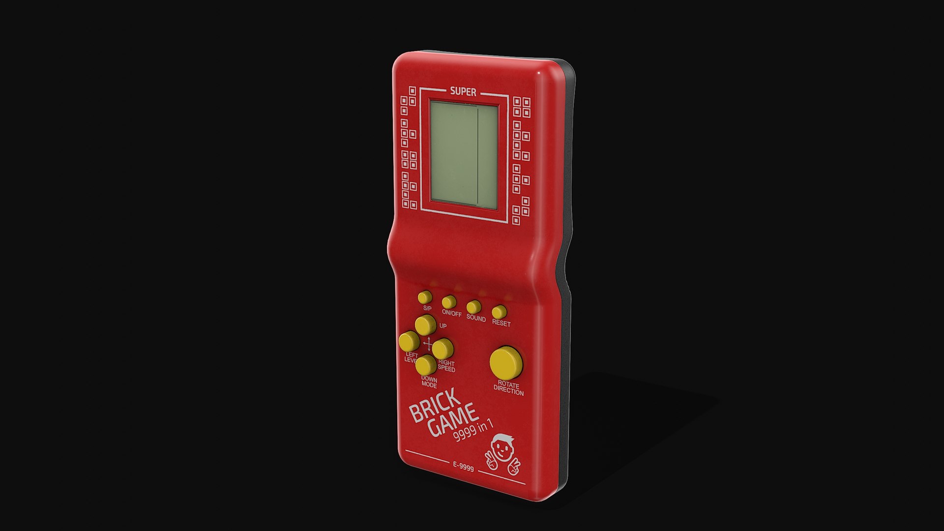 Tetris Brick Game - Red 3D - TurboSquid 2238636