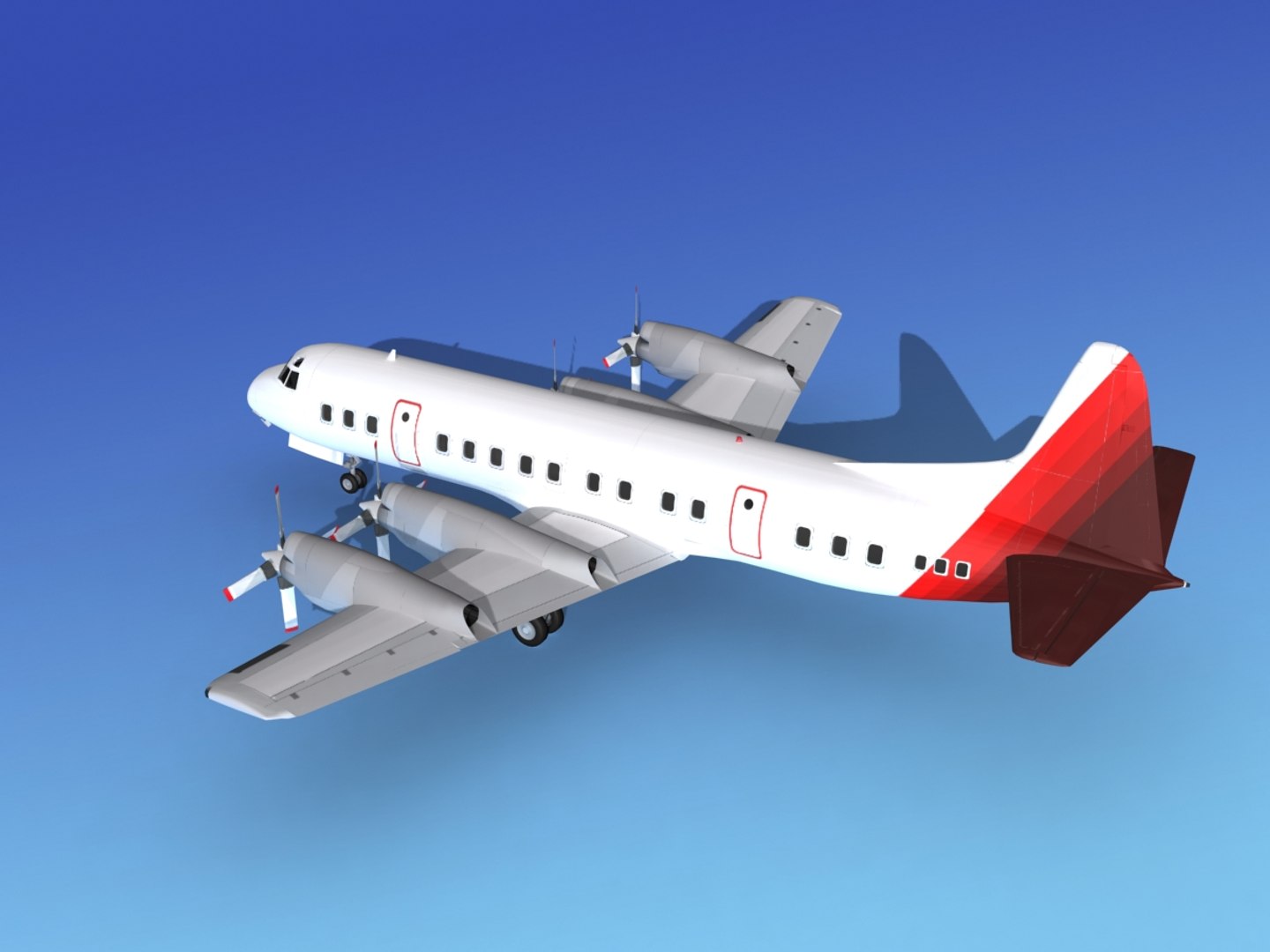 Propellers L188 Electra Lockheed 3d Model