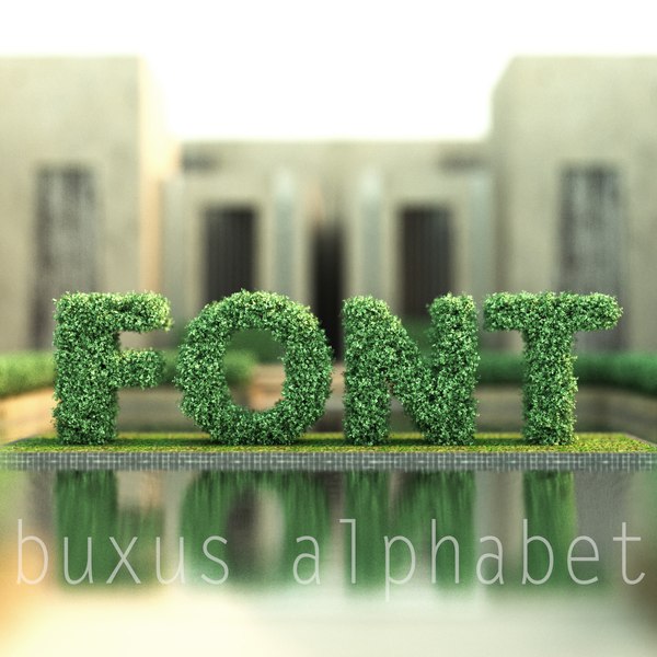 3d model alphabet w buxus