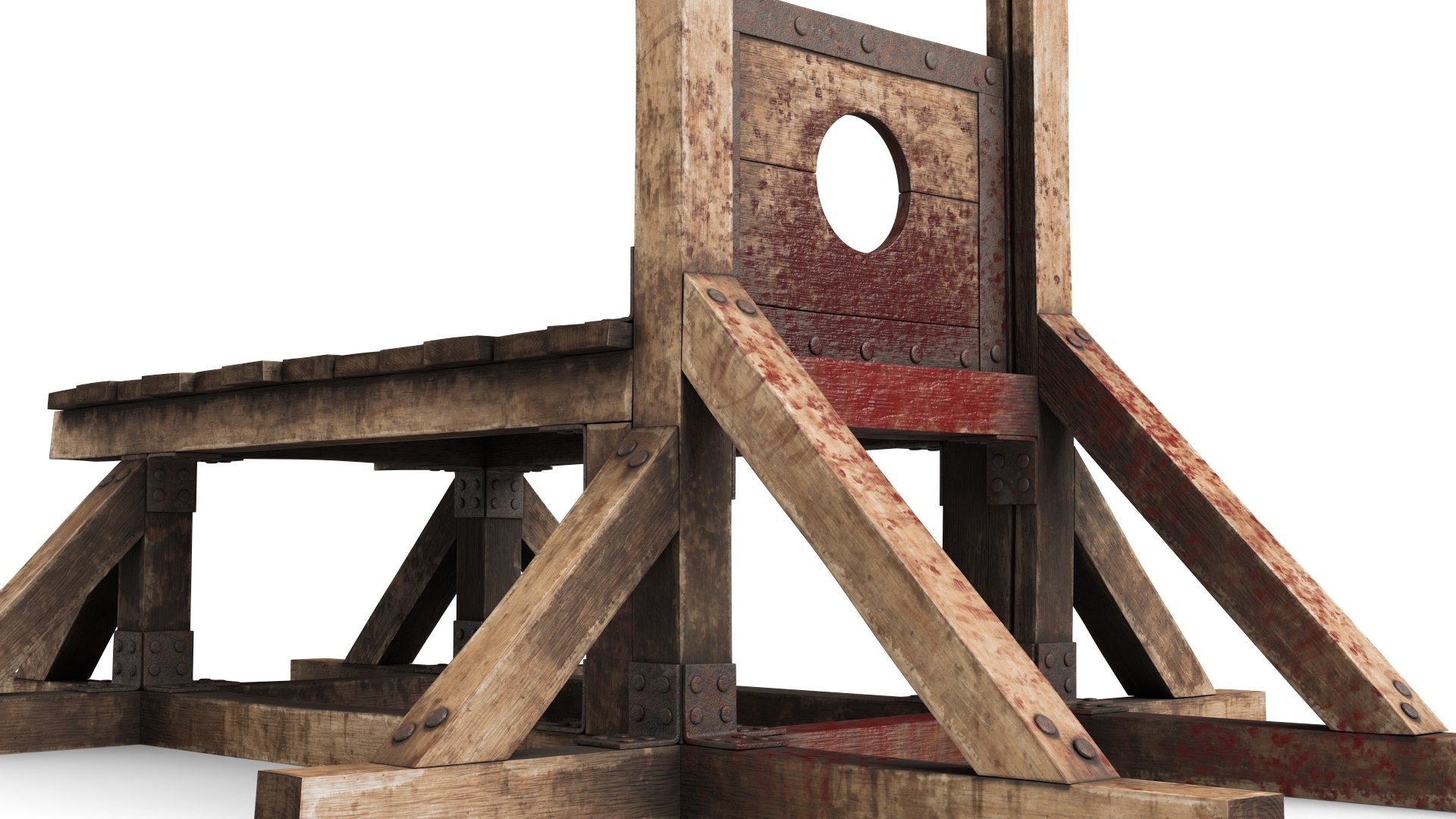 Guillotine For Execution Blood Model - TurboSquid 1791372