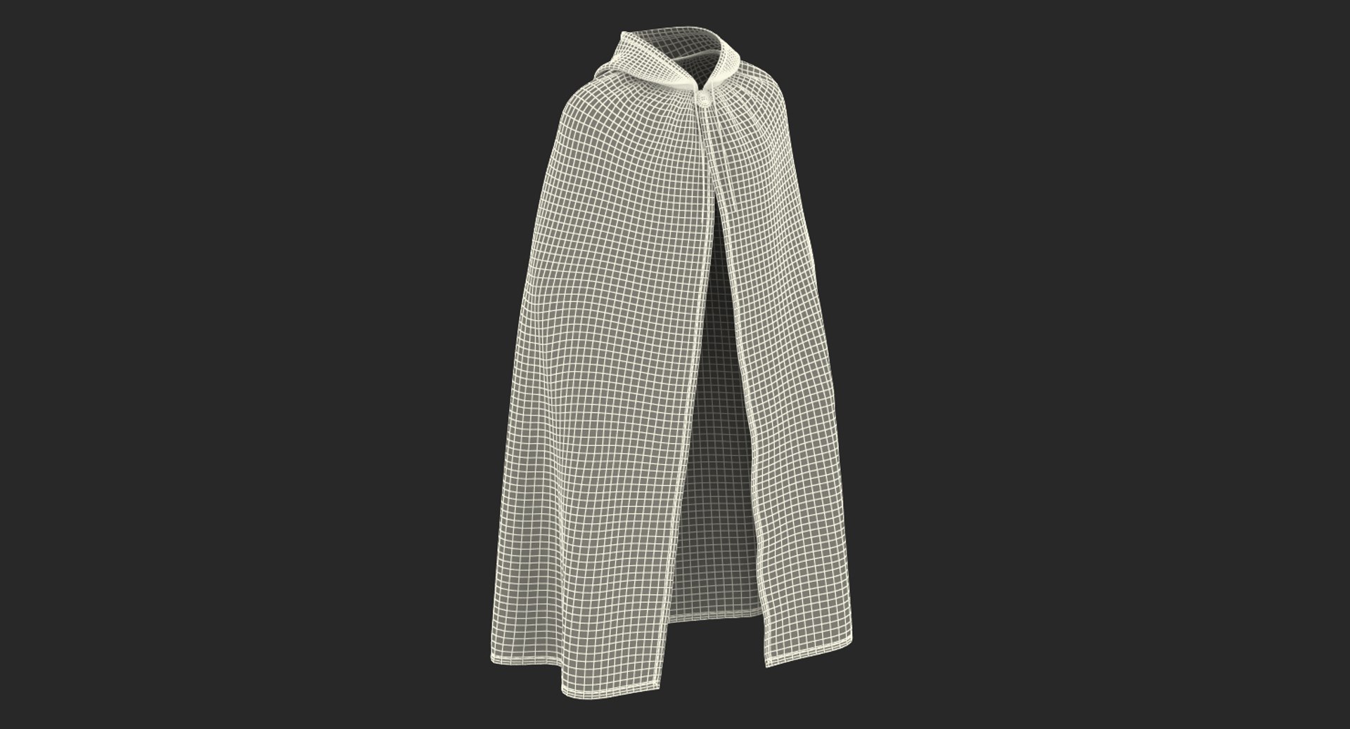 Medieval hooded cloak 3D model - TurboSquid 1396136