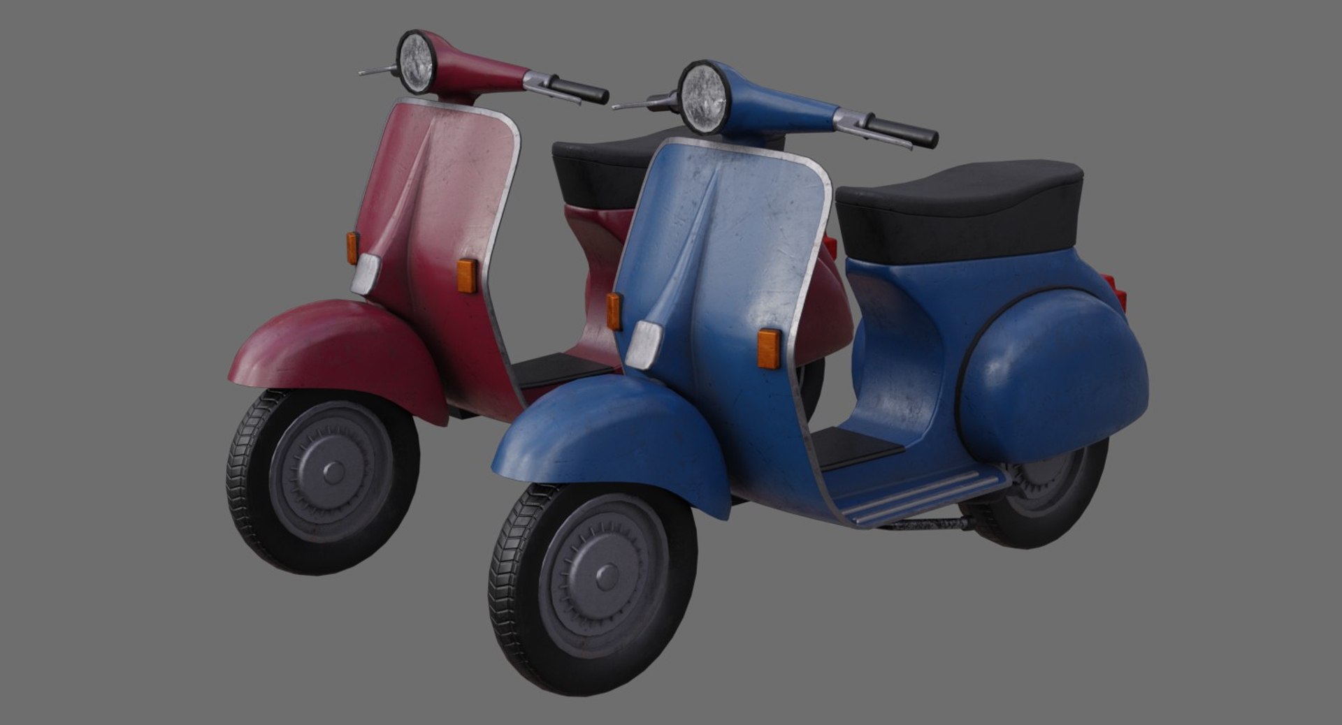 Motor Scooter 1b 3D Model - TurboSquid 1273416