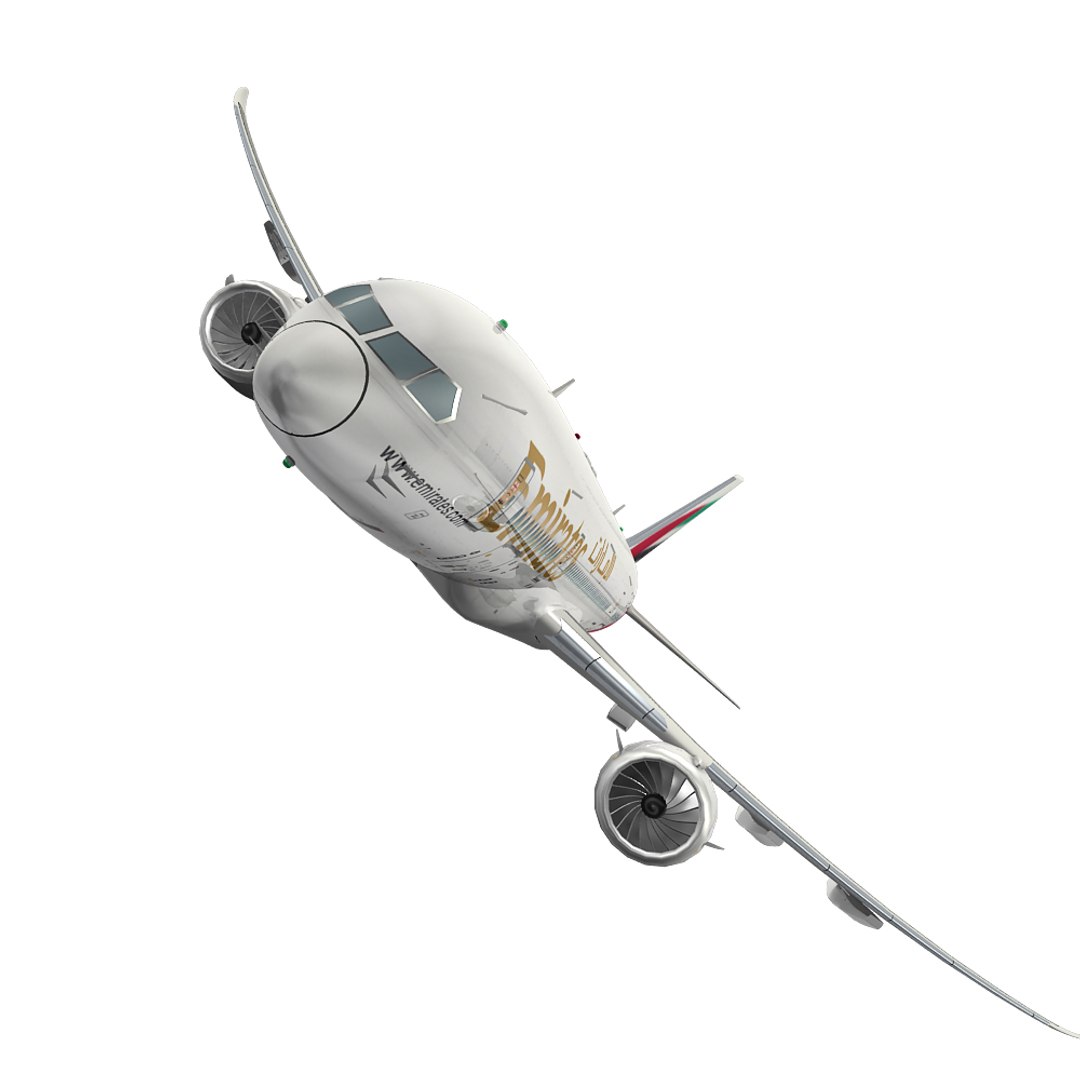 3d Model Fly Emirates Airliner