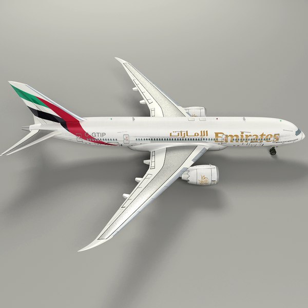 3d model fly emirates airliner