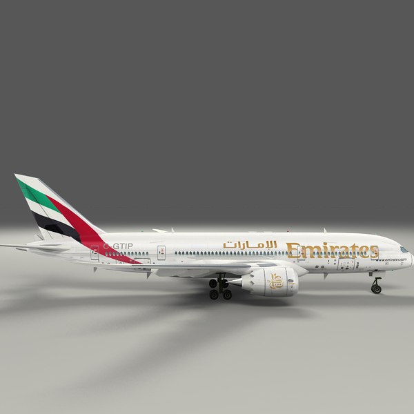 3d model fly emirates airliner
