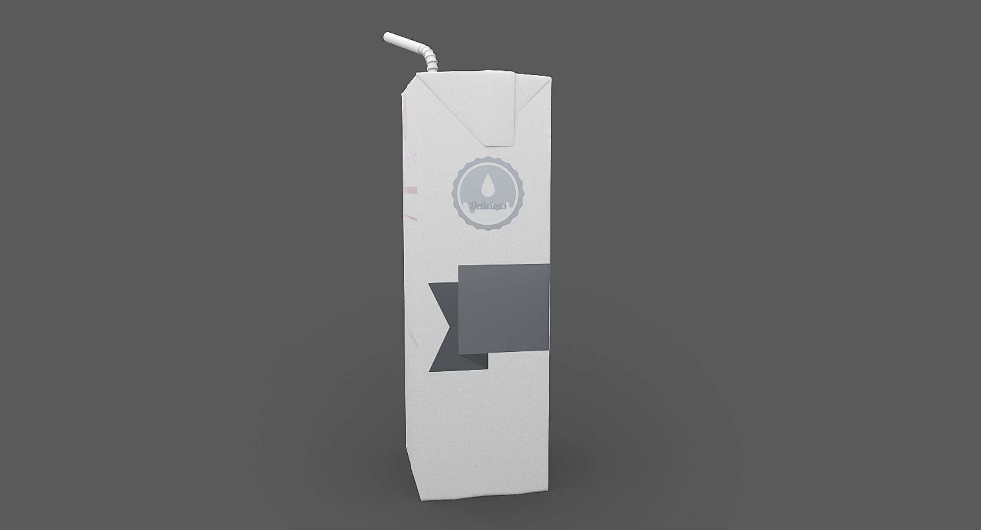 3d carton package box model