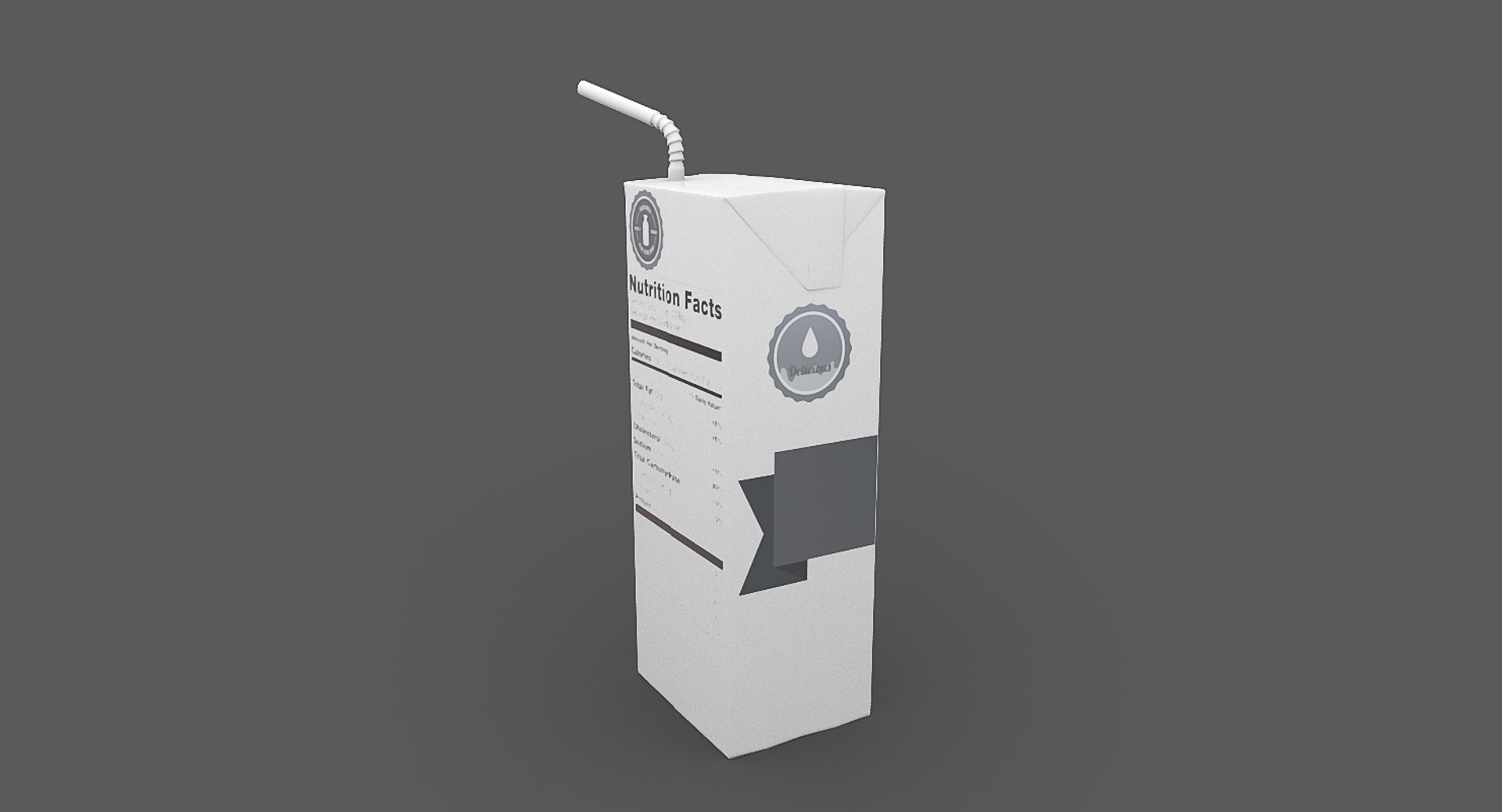 3d carton package box model