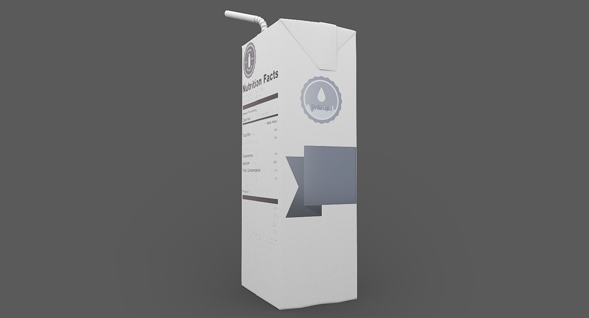 3d carton package box model