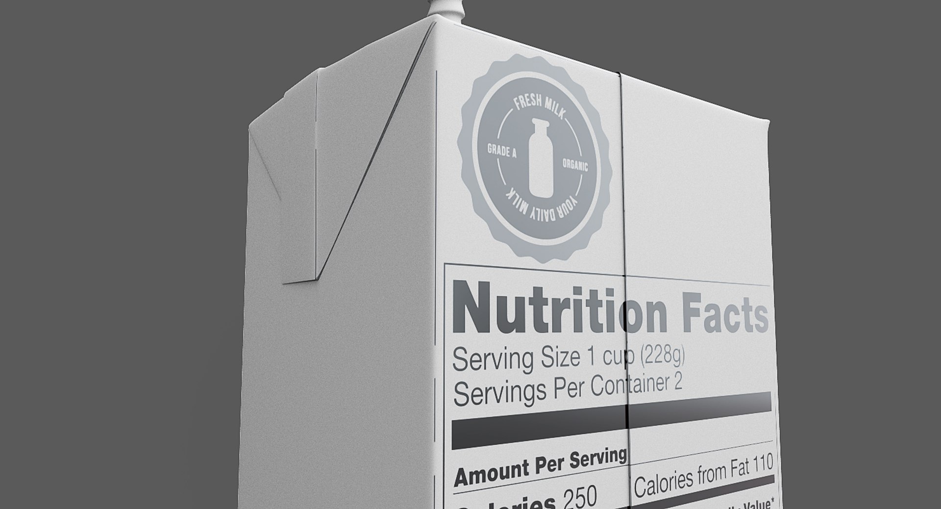 3d carton package box model